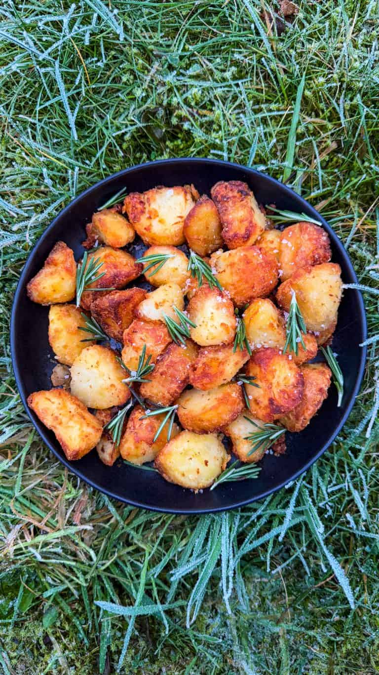 Beef Dripping Roast Potatoes in Air Fryer - Laurens Cravings