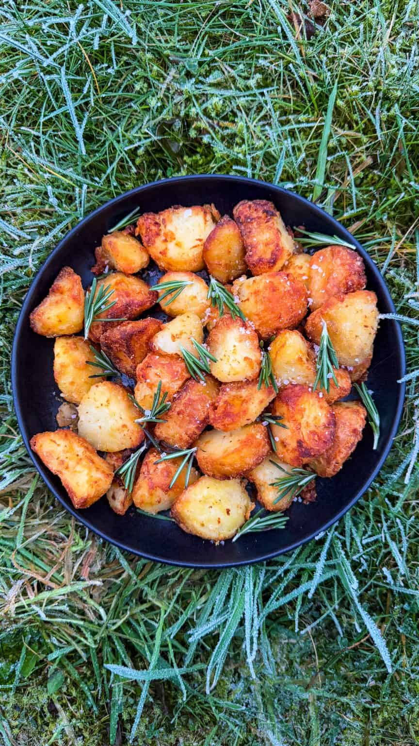 Beef Dripping Roast Potatoes in Air Fryer - Laurens Cravings
