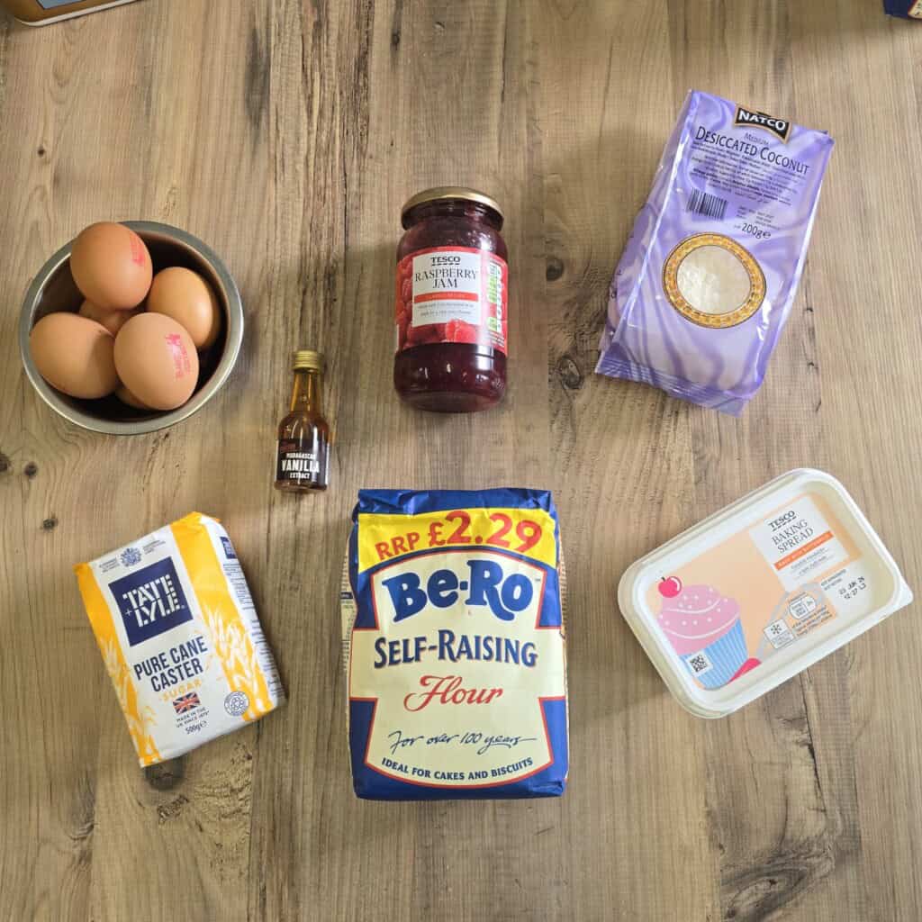 Classic Jam and Coconut Sponge Recipe - Laurens Cravings